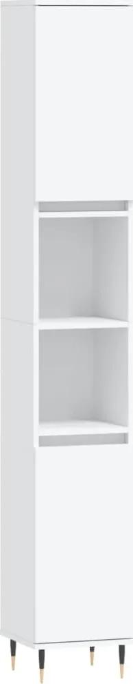 vidaXL 3dílný set koupelnového nábytku kompozitní dřevo [3190267] Barva: bílá s vysokým leskem