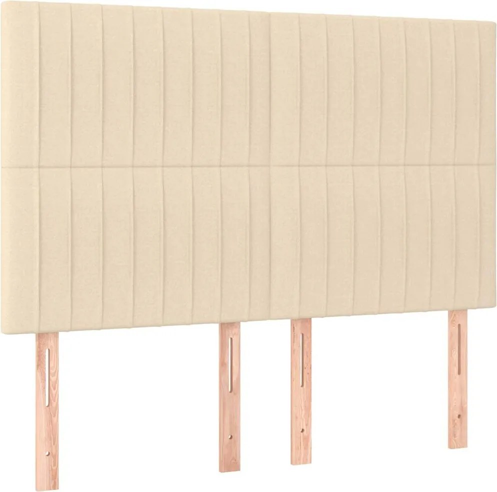 Box spring postel s matrací krémová 140x190 cm textil 3131590