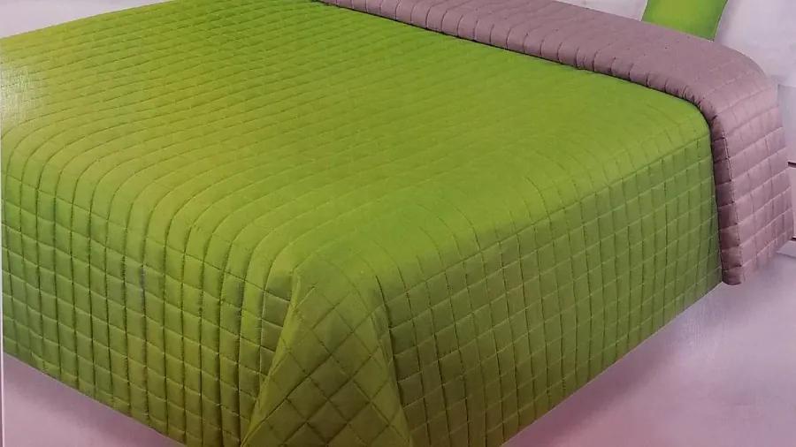 Moderní přehoz na postel EVA NEW - zelená, béžová 170x210