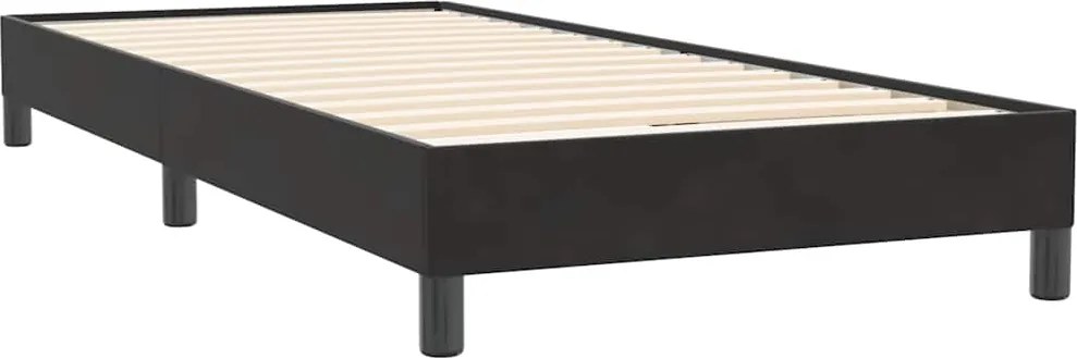 Postel Box Spring bez matrace černá 100x220 cm samet 3315863