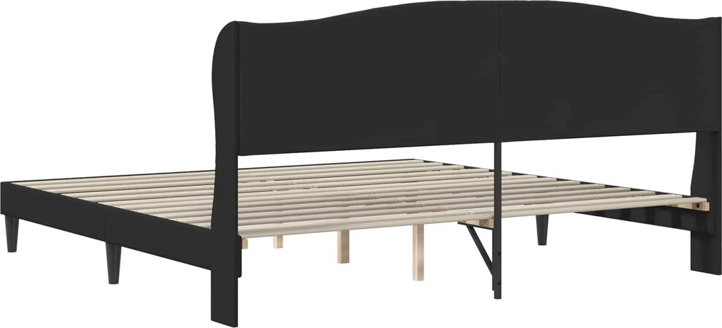 Rám postele s čelo Černá 180 x 200 cm Umělá kůže 3414689