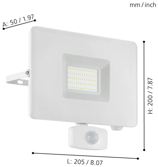 Eglo 33159 - LED reflektor se senzorem FAEDO 3 LED/50W/230V IP44