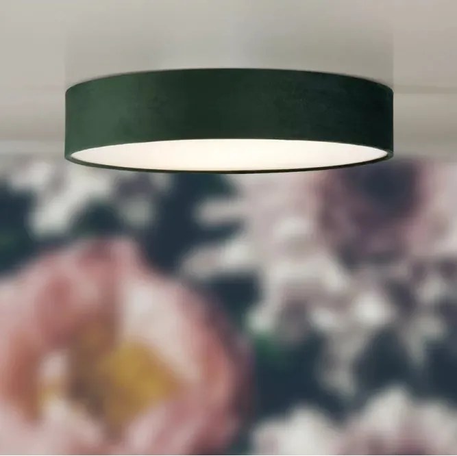 Searchlight 23298-3GR Stropní sametový lustr VELVET ZELENÝ, průměr 50cm