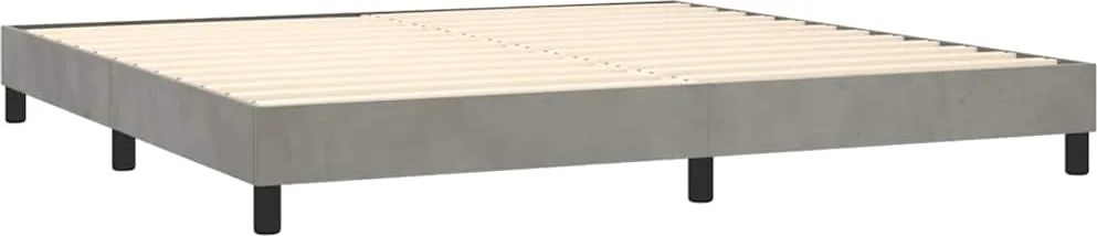 Rám postele s boxspringem světle šedý 200 x 200 cm samet 3120790