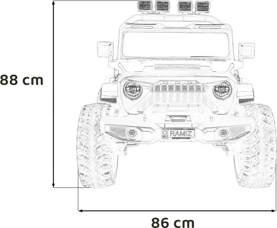 Elektrické autíčko Extreme Sport 4x4 červené