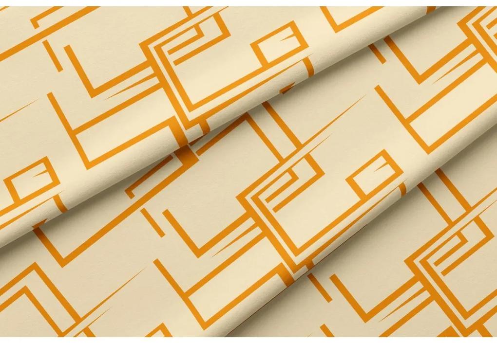 Ubrus teflonový s oranžovým vzorem Rozměry: 40x80, Tvar: Obdélník