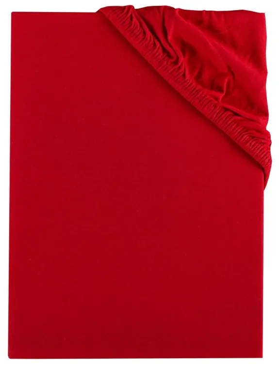 Prostěradlo červené jersey EMI, Plachta 90x200