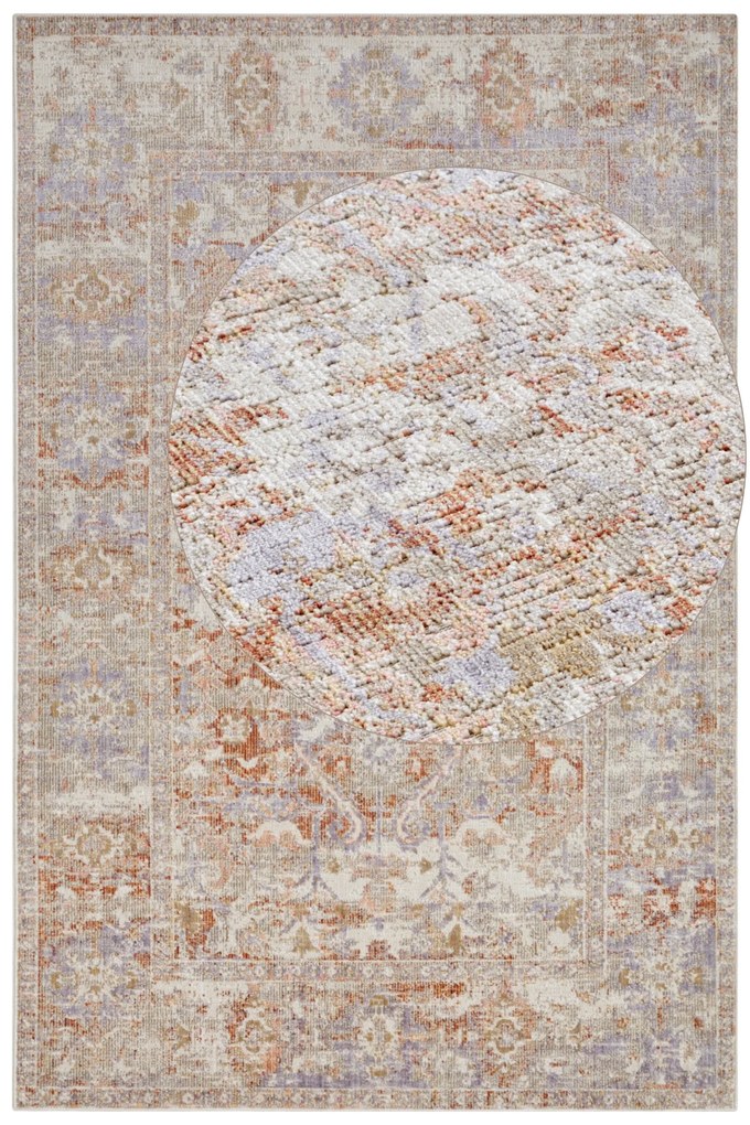 Hanse Home, Kusový koberec Cairo 105587 Port Said Cream Red – na ven i na doma, 120x170, oranžová, chodba / předsíň