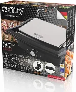 Camry CR 3053 černá / Elektrický gril / 2000 W