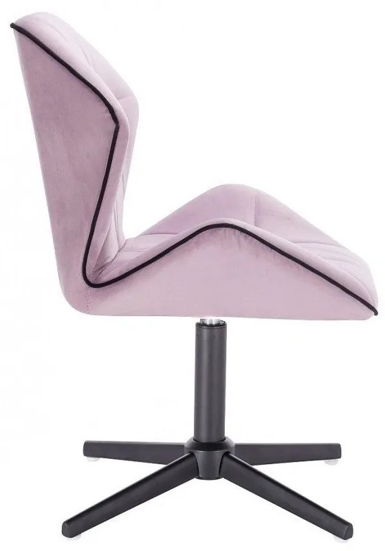 LuxuryForm DESIGN Otočná židle MILANO MAX VELUR na černém kříži - levandule