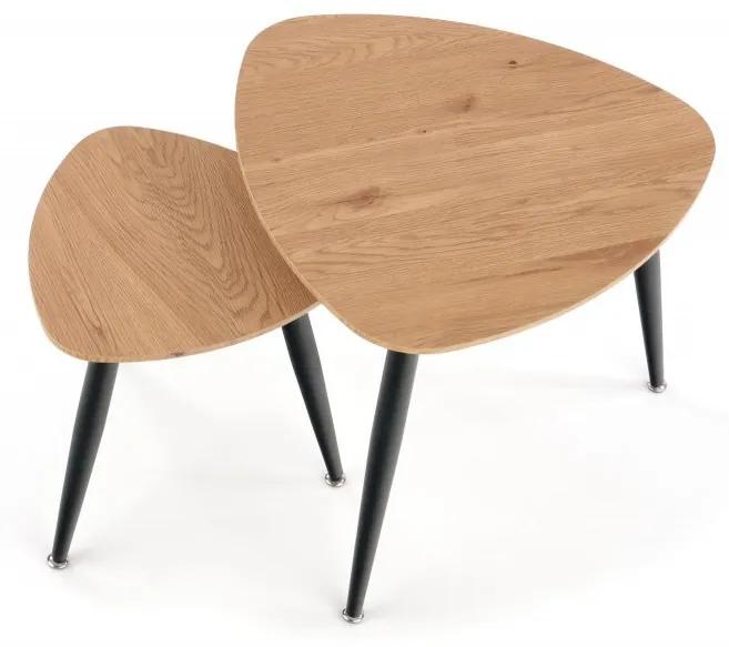 Konferenční stolek- NICEA- Zlatý/černý dub