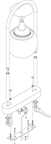 Eglo 98733 - Venkovní lampa VECCHIA 1xE27/28W/230V IP44