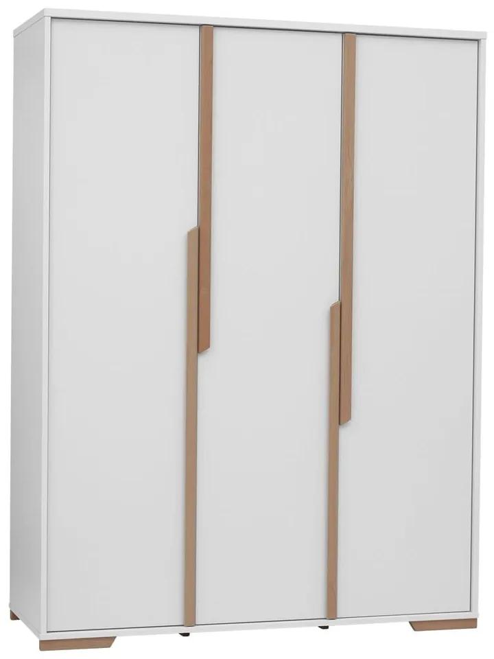 Bílá dětská šatní skříň Pinio Snap, 145 x 195 cm