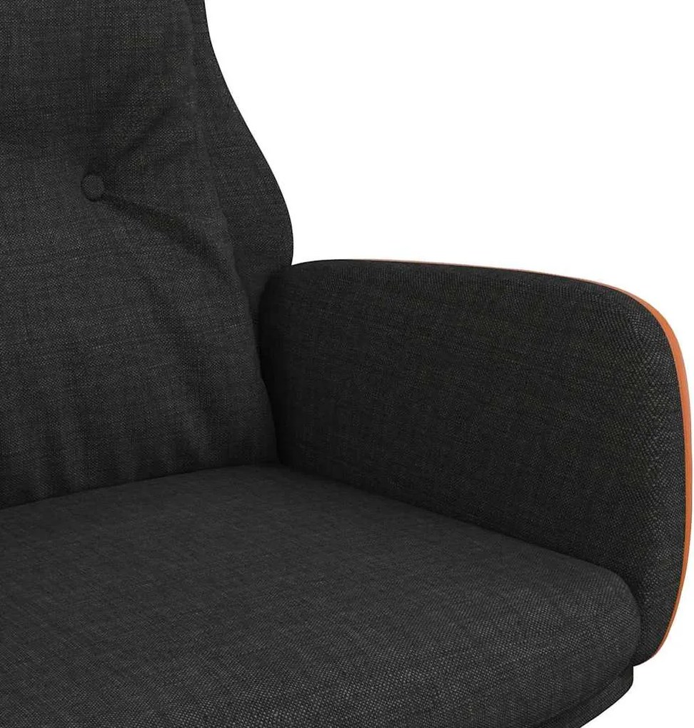 Relaxační křeslo černé textil a PVC 341307