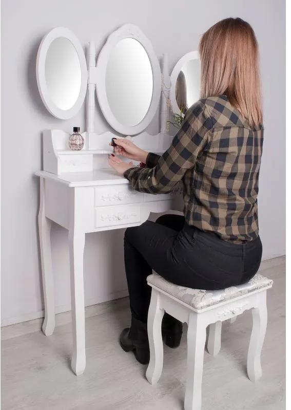 Malatec Toaletní stolek se stoličkou a zrcadlem, 4644