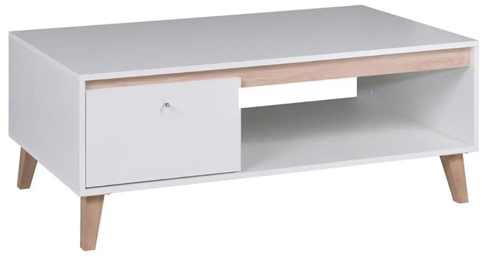 OVIEDO | konferenční stolek | 120x65 | bílá/san remo světlé