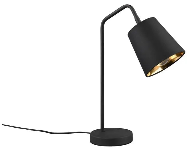 Černá stolní lampa s textilním stínidlem (výška 45 cm) Buddy – Trio