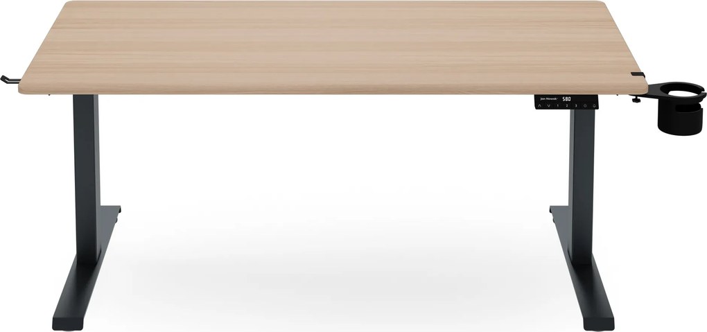 Elektrický stůl s regulací výšky ergonomický antracitový/dub sonoma,1400x700 mm: ARIA