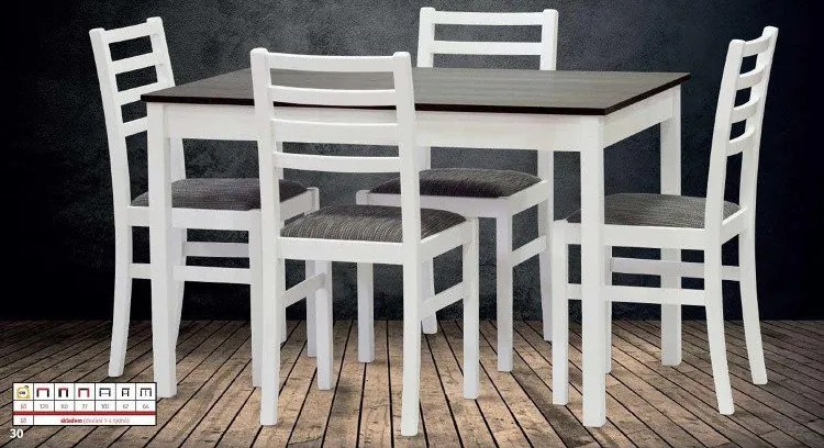 Stima Jídelní stůl TWIN | Délka stolu: 120,Odstín: bílá-šedá