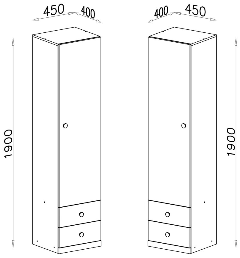 Dětský pokoj PIXEL | sestava E | 7 dílů | dub/bílá lux/šedá