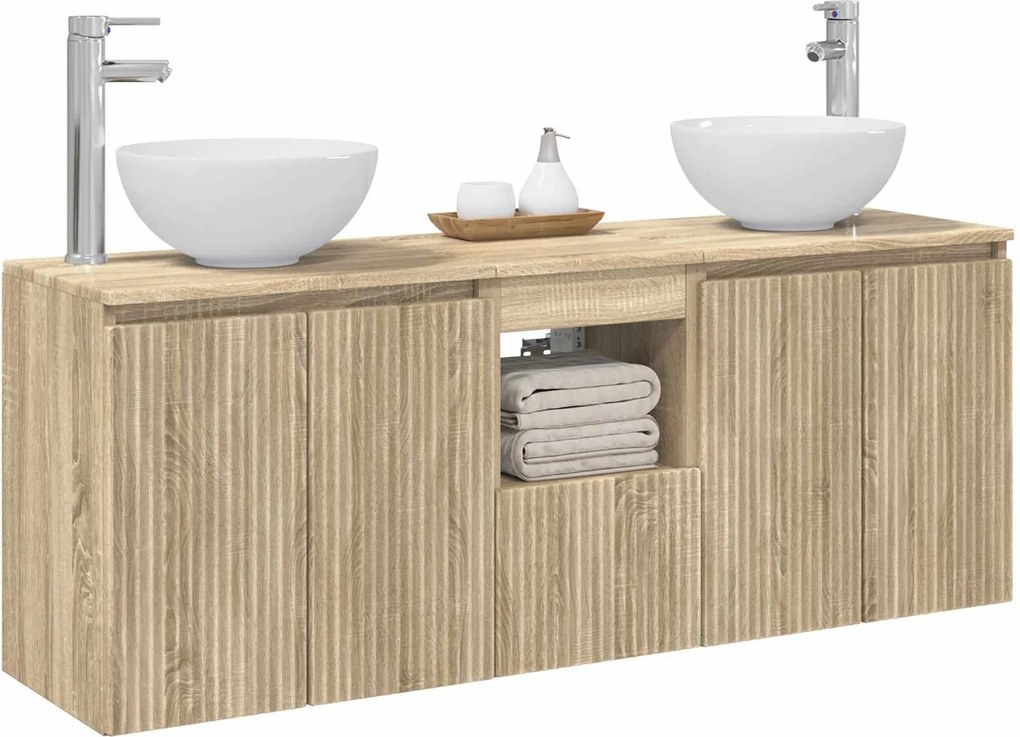 Sada koupelnových skříněk 3 ks Dub sonoma 49,5 x 41 x 64,5 cm 3405629
