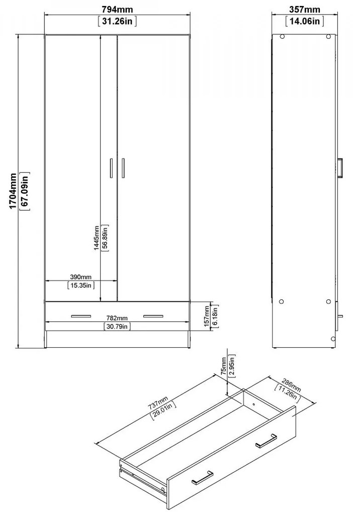 Tvilum Skříň Pegi 403 bílá
