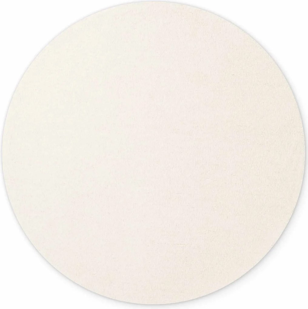 ELLE Decoration, Kusový koberec Puristic Knots 106318 Natural White kruh z kolekce Elle, 200x200 (průměr) kruh, bílá, ložnice