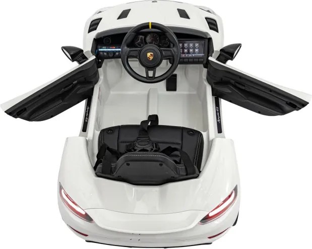 Elektrické autíčko Porsche Spyder RS 718 Lakýr bílé
