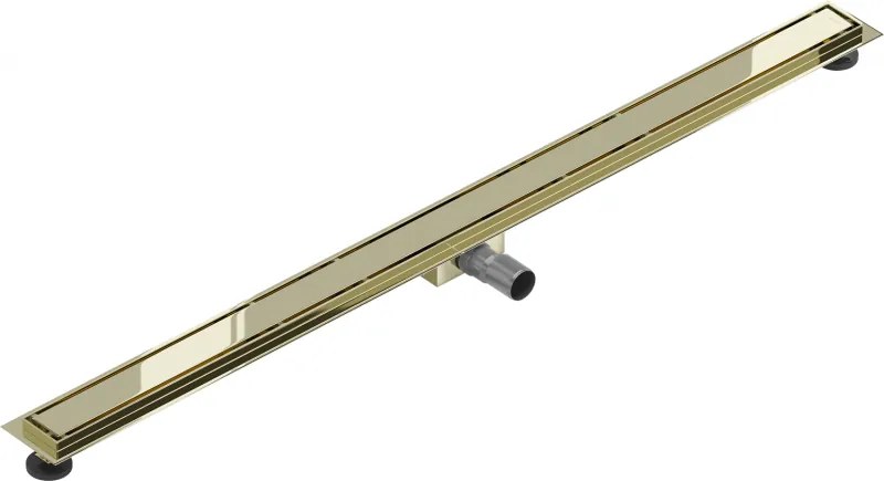 Mexen Flat nerezový sprchový žlab 120 cm vzor M13, 2v1, zlatá, 1510120