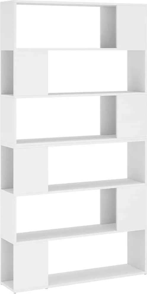 Knihovna / dělicí stěna bílá 100 x 24 x 188 cm 3082071