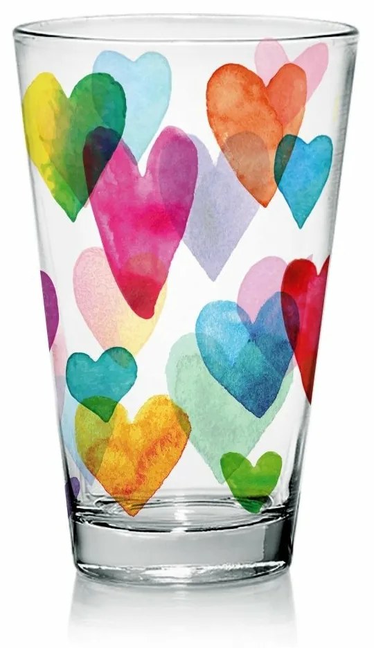 Mäser Sada sklenic Love Rainbow 310 ml, 6 ks