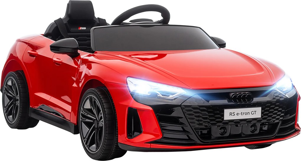 HOMCOM dětské elektrické autíčko, dětské autíčko na dálkové ovládání, AUDI RS e-tron GT dětské autíčko s bezpečnostním pásem, klaksonem a hudbou a sv…