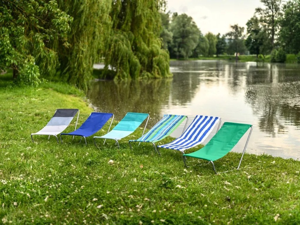 Sada 2 ks skládacích plážových lehátek SAND LEMON, barevné