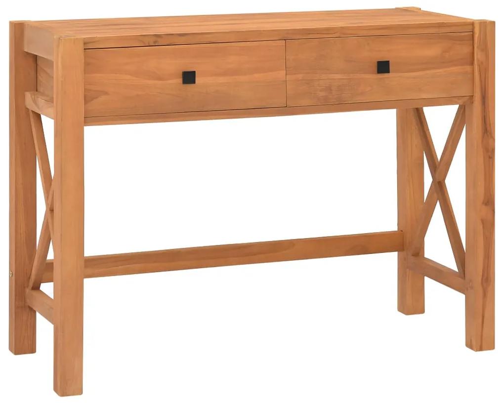 Psací stůl se 2 zásuvkami 100 x 40 x 75 cm teakové dřevo,  325264