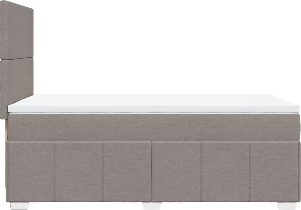 Box spring postel s matrací taupe 100 x 200 cm textil 3291576