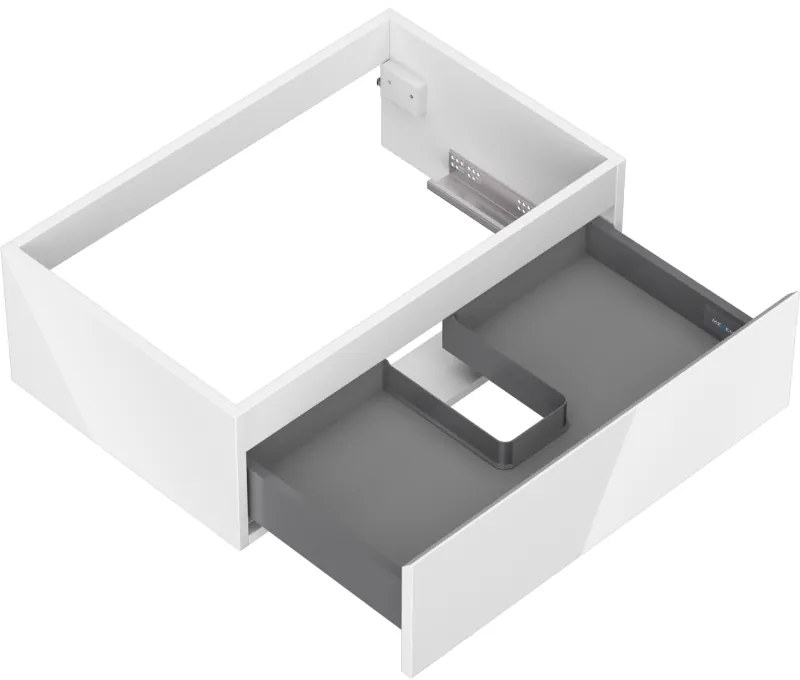 Mexen Orio, koupelnová skříňka 70 cm, 1 zásuvka, bílá lesklá, 91A10-07023-1-BF00