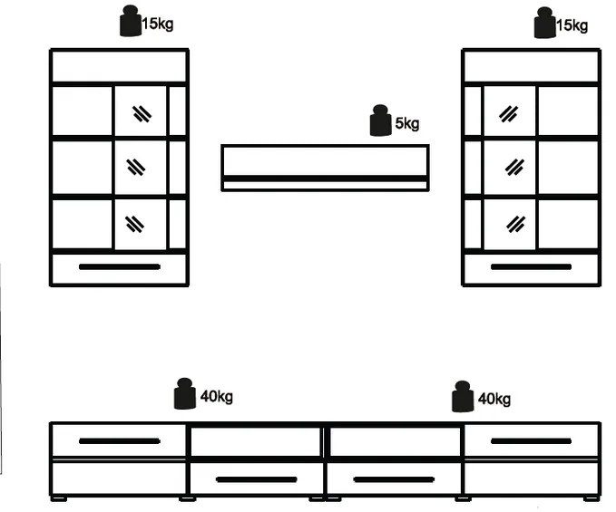 Obývací stěna Enrique 2