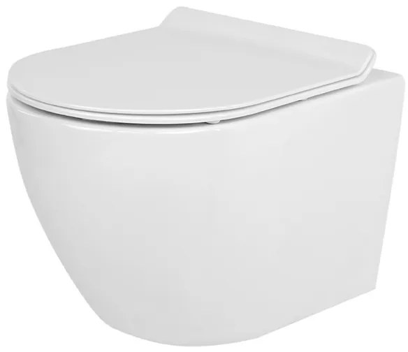 BPS-koupelny Závěsná WC mísa se SoftClose sedátkem HYD-4191, bílá