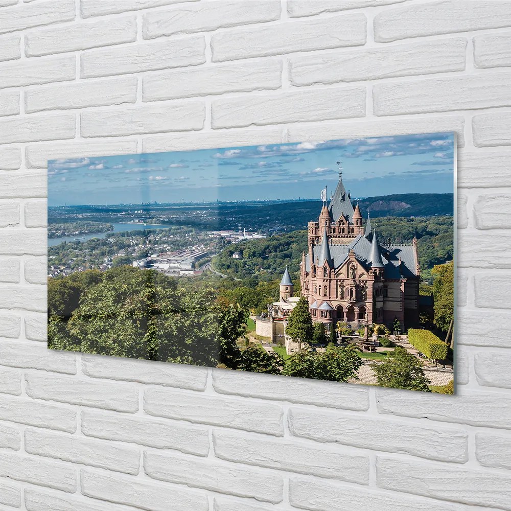 akrylový obraz Německo Panorama městského hradu 125x50 cm