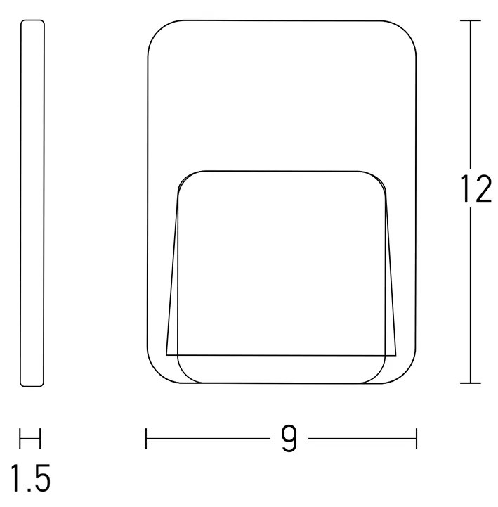 Zambelis E187 venkovní nástěnné LED svítidlo bílé, 1,5W, 3000K, 12cm