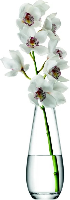 LSA Flower Tall stem  skleněná váza 29cm čirá, Handmade