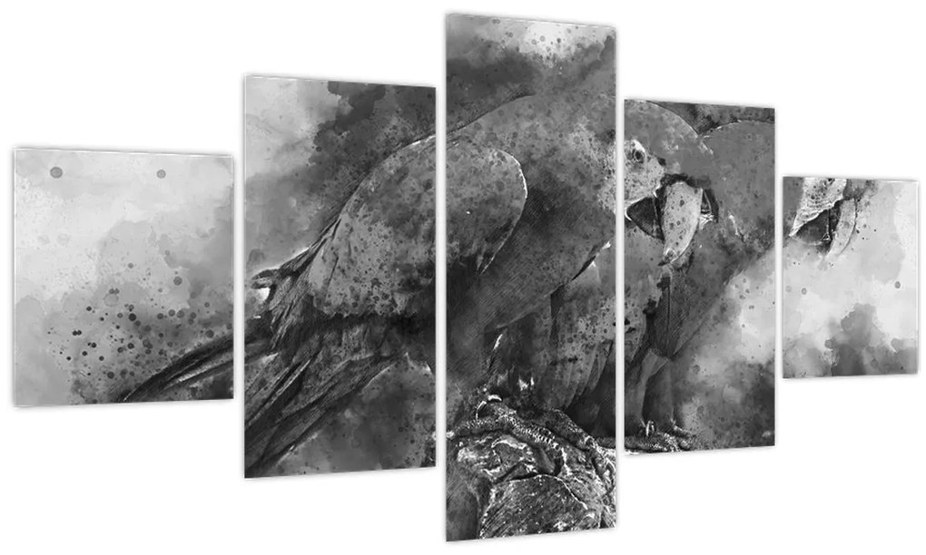 Obraz - Akvareloví papoušci (125x70 cm)
