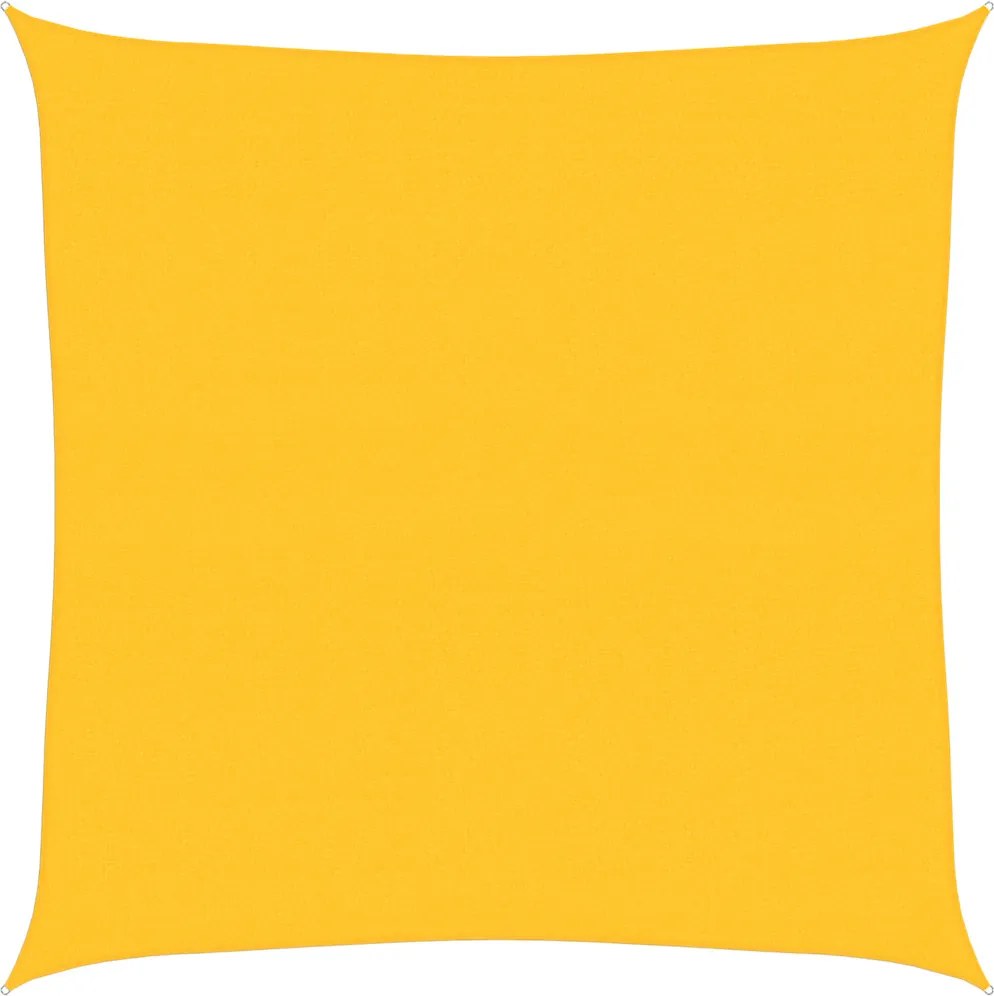 Plachta proti slunci 160 g/m² čtverec žlutá 6 x 6 m HDPE 311554