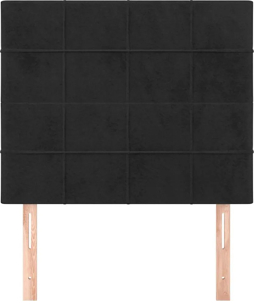 Čelo postele černé 90x5x118/128 cm sametové 3116370