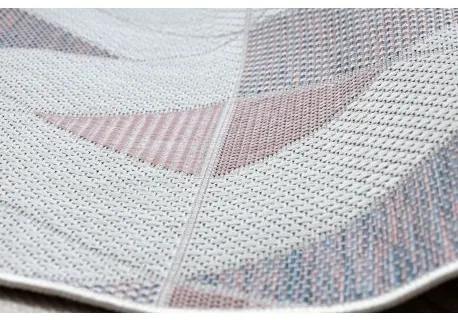Dywany Luszczow Kusový koberec SISAL SION Geometrický, Trojúhelníky 3006 ecru / růžový Rozměr koberce: 160 x 220 cm