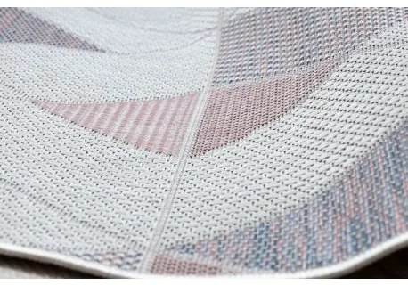 Dywany Luszczow Kusový koberec SISAL SION Geometrický, Trojúhelníky 3006 ecru / růžový Rozměr koberce: 80 x 300 cm