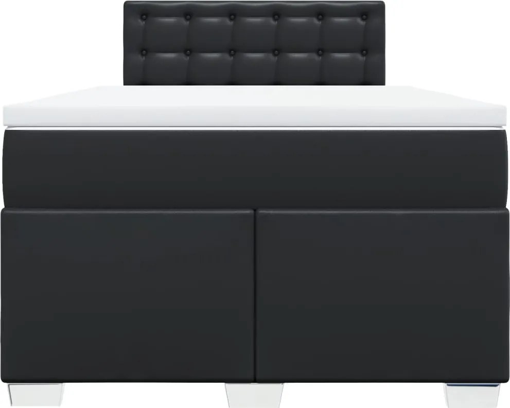 Box spring postel s matrací černá 120 x 200 cm umělá kůže 3288416