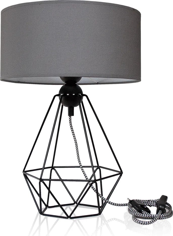 Stolní lampa Diamond noční stolní lampa do obývacího pokoje loft černá lustry