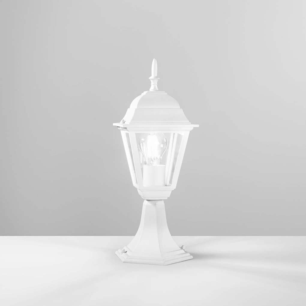 FAN LANT-ROMA/L1 BCO Venkovní svítidlo LUME ROMA bílá, 1xE27, IP44, 14,6 x 14,6 x 39 cm - FANEUROPE