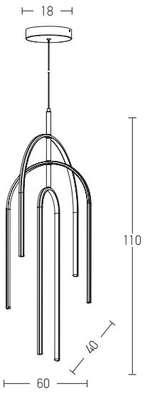 Zambelis 1931 - LED Stmívatelný lustr na lanku LED/80W/230V zlatá
